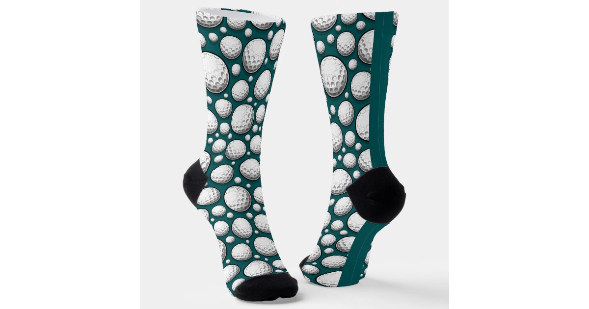 Green Golf Balls Socks | Zazzle