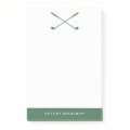 Green Golf Clubs Personalized Post-it Notes | Zazzle