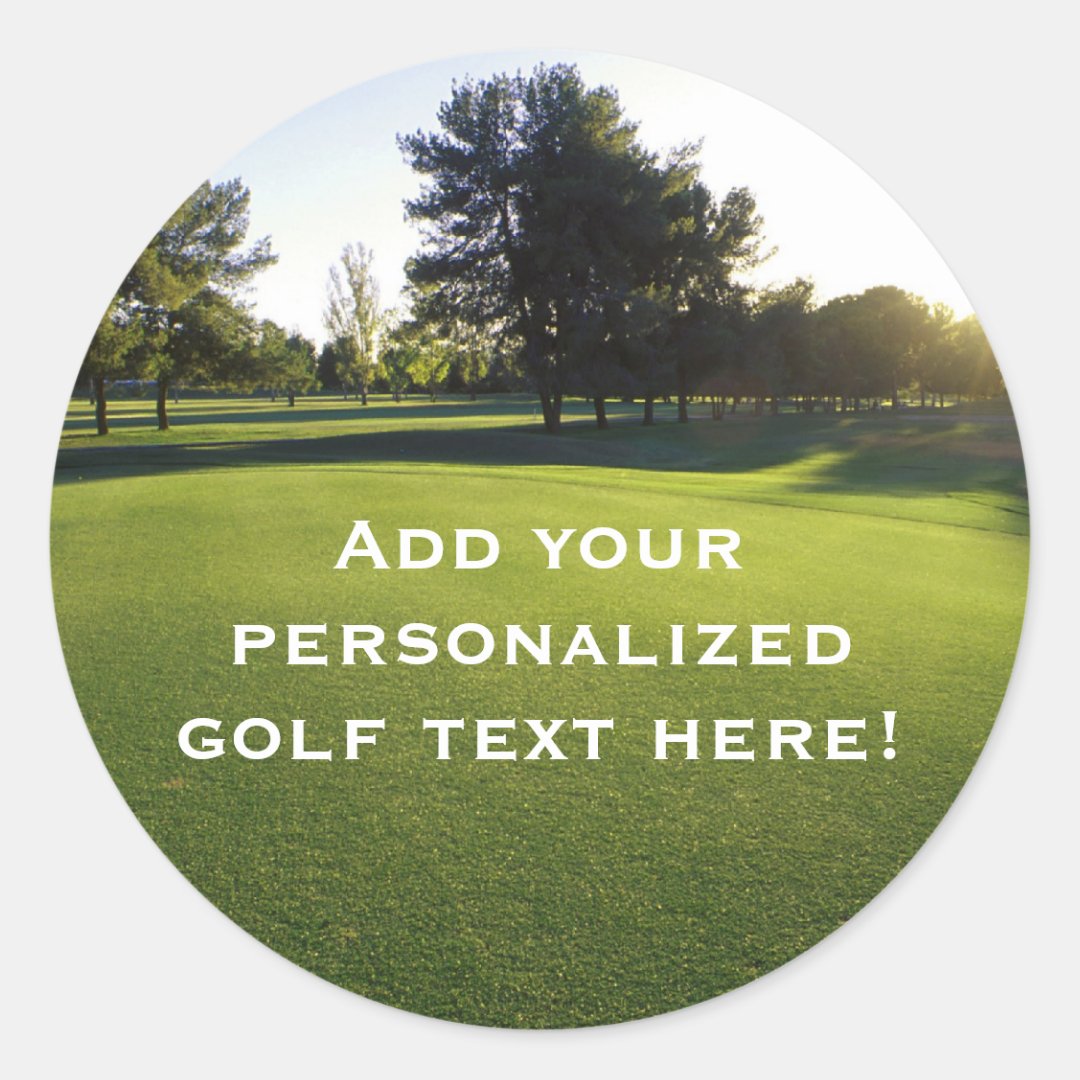 Green Golf Course at Dawn Classic Round Sticker | Zazzle