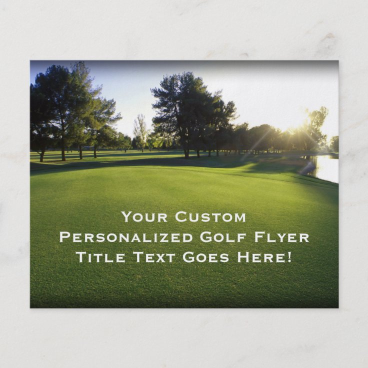 Green Golf Course at Dawn Flyer | Zazzle
