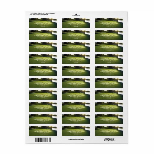 Green Golf Course at Dawn Label | Zazzle