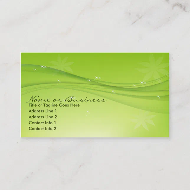 green grace business card | Zazzle