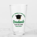Green Graduate Personalized Graduation Party Glass | Zazzle