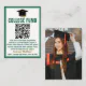 Green Graduate Photo College Fund QR Code Enclosure Card | Zazzle