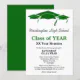 Green Graduation Caps Class Reunion Template | Zazzle