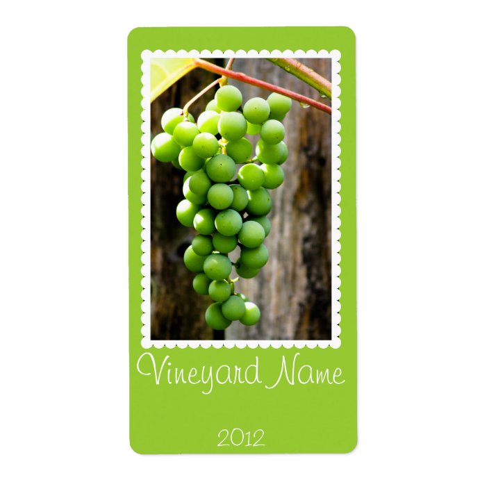 Green Grape Personalized Wine Label | Zazzle.com