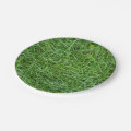 green grass paper plates | Zazzle