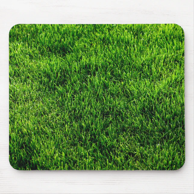 Green grass texture from a soccer field mouse pad | Zazzle