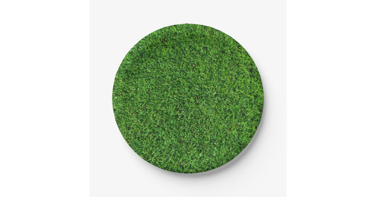 Green Grass Texture Paper Plates | Zazzle