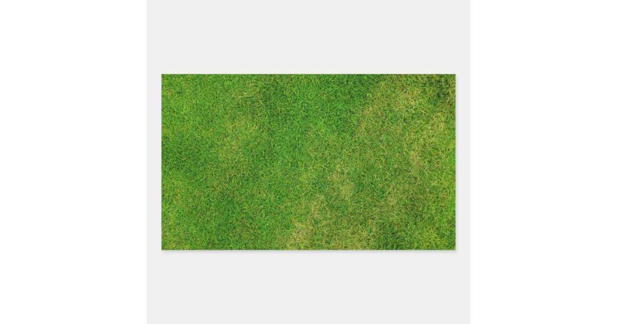 Green Grass Texture Rectangular Sticker | Zazzle