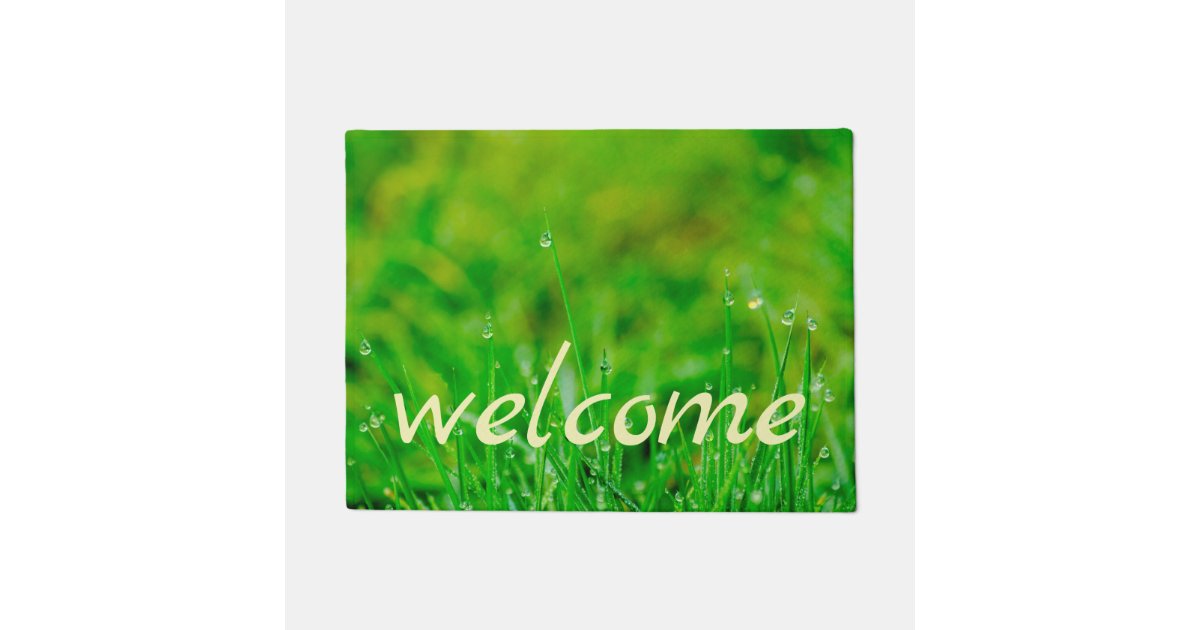 Green Grass Welcome Mat Zazzle