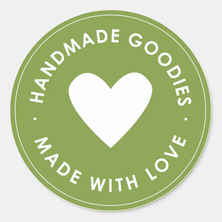 Green Handmade Goodies Sticker | Zazzle