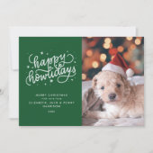 Green Happy Howlidays Christmas Holiday Card | Zazzle