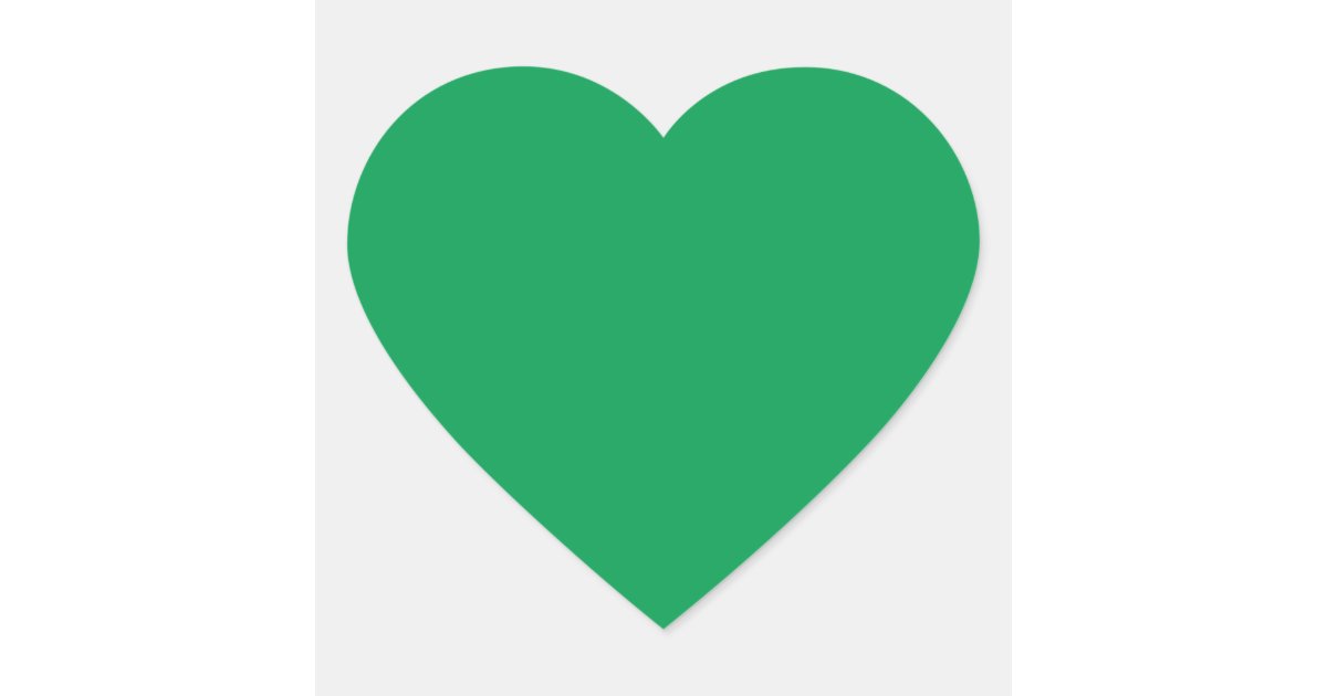Green Heart Sticker | Zazzle