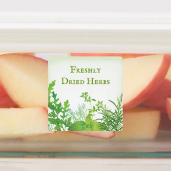 Green Herbs Design Labels | Zazzle