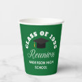 Green High School Reunion Personalized Party Paper Cups | Zazzle