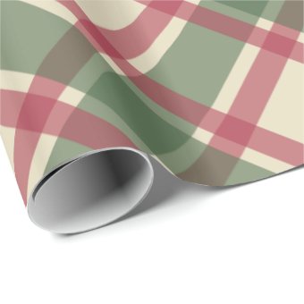 Green Holiday Christmas Plaid Gift Wrapping Paper | Zazzle