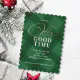 Green Holiday Plaid Faux Foil Christmas Party Invitation | Zazzle