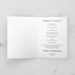 Green Hydrangea Floral Funeral Service Folded Program | Zazzle