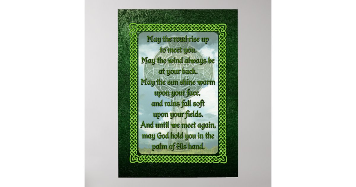 Green Irish Blessing Poster | Zazzle