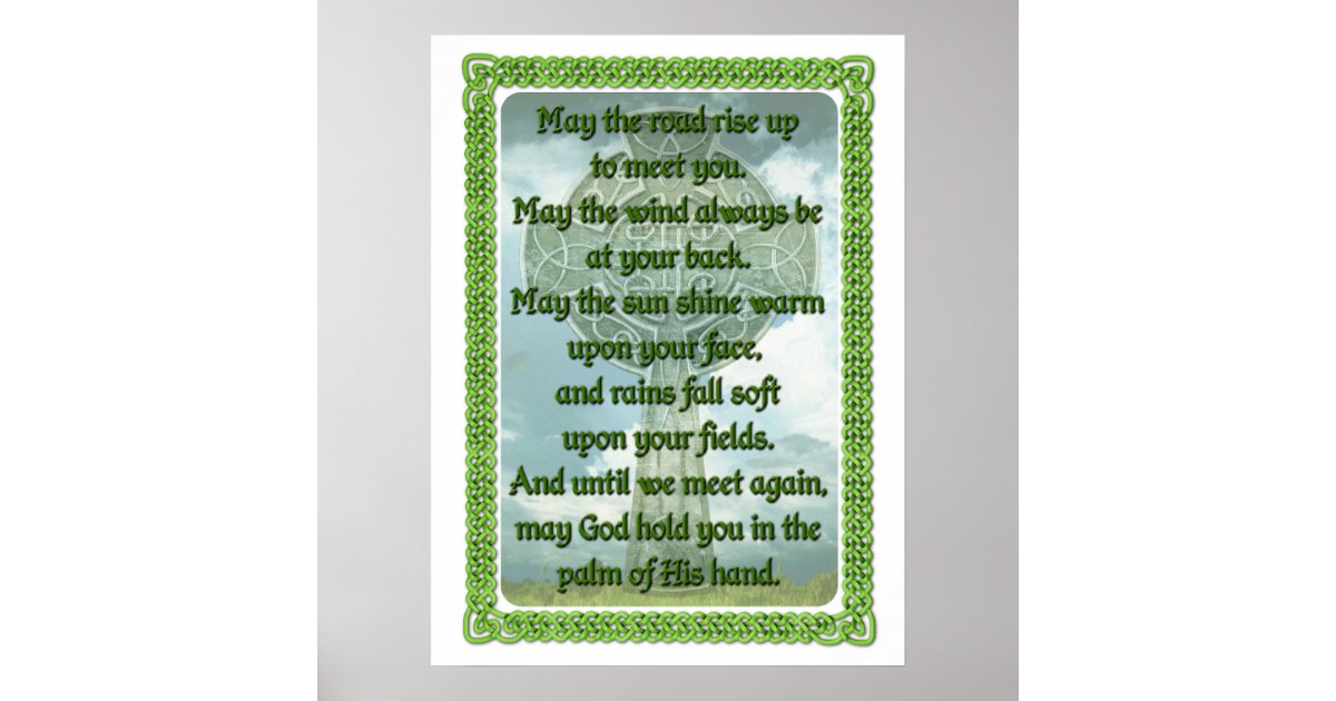Green Irish Blessing Poster | Zazzle