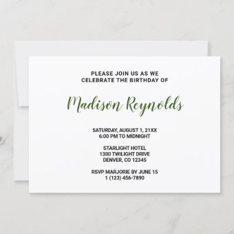 Green Island Illustration Invitation | Zazzle