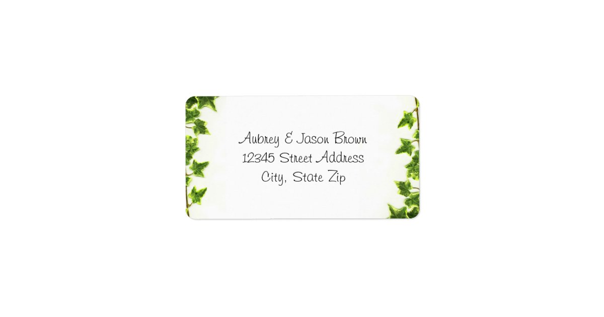 Green Ivy - Address Labels | Zazzle
