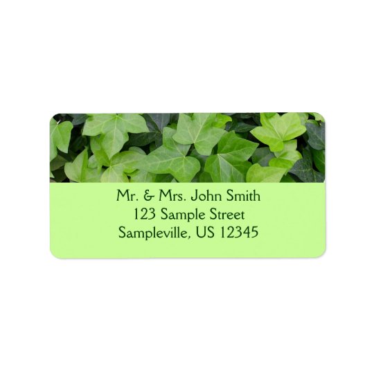 Green Ivy Botanical Print Label | Zazzle.com