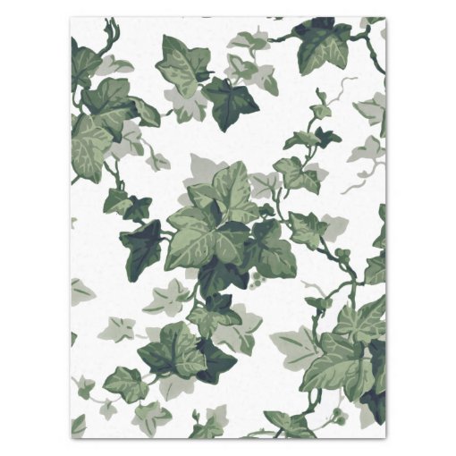 Green Ivy Leaves and Vines Decoupage Tissue Paper | Zazzle