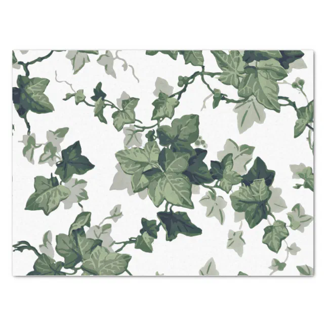 Green Ivy Leaves and Vines Decoupage Tissue Paper | Zazzle