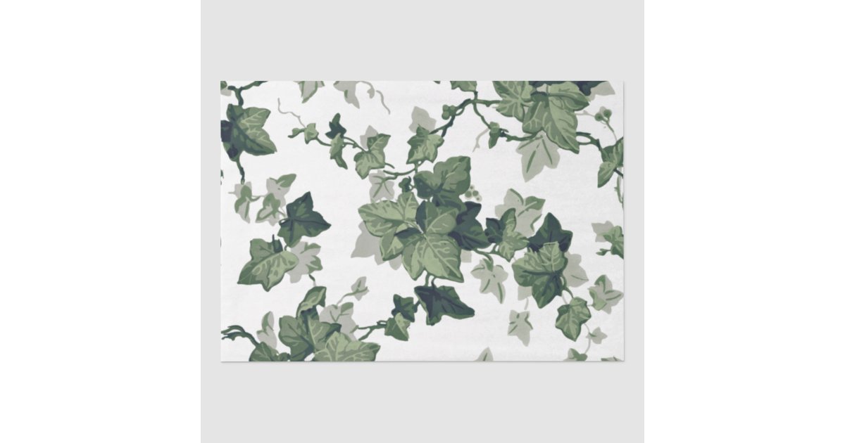 Green Ivy Leaves and Vines Decoupage Tissue Paper | Zazzle