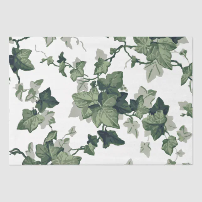 Green Ivy Leaves and Vines Decoupage Tissue Paper | Zazzle