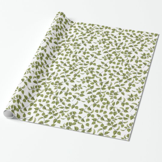 Green Ivy Vine Wrapping Paper | Zazzle.com