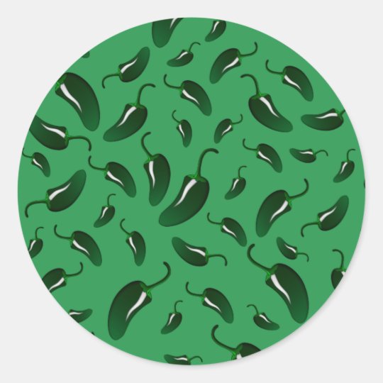 Jalapeno Pepper Spicy Hot Green Jalapenos Veggie Classic Round Sticker ...