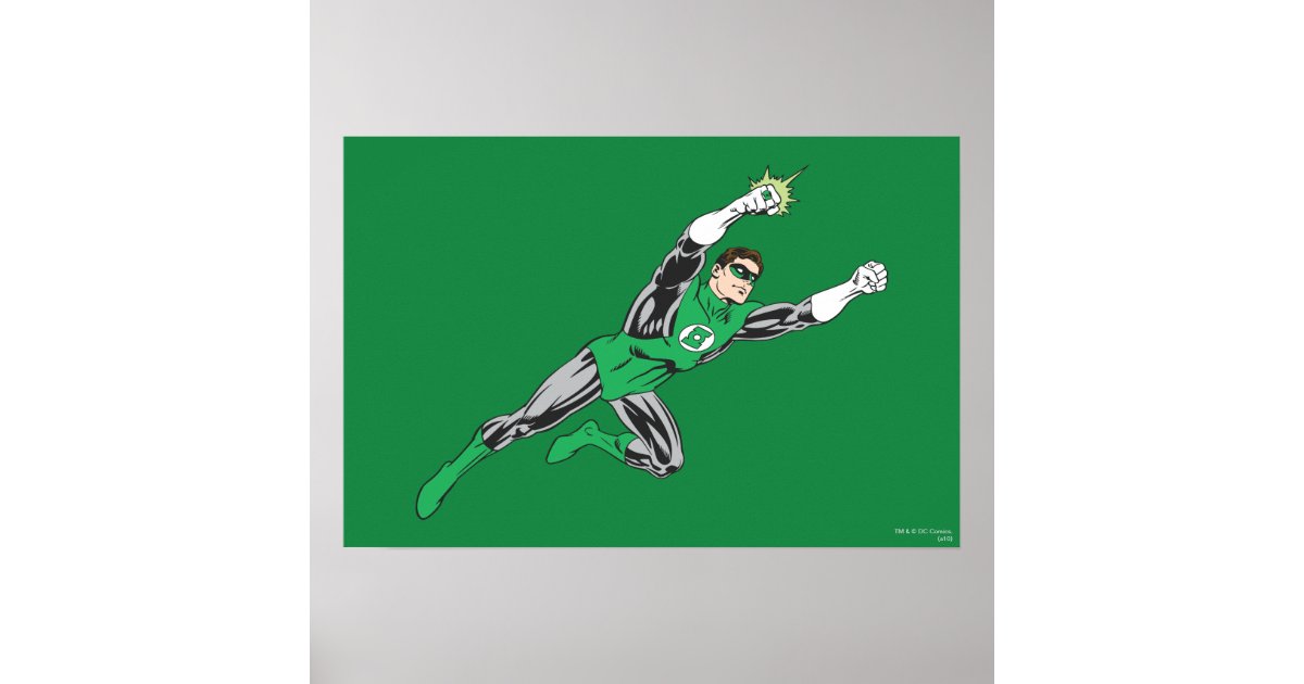Green Lantern Fly Right Poster | Zazzle