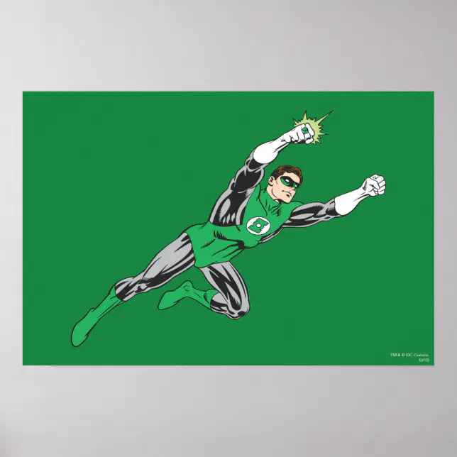 Green Lantern Fly Right Poster | Zazzle