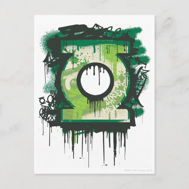 Green Lantern Graffiti Symbol Postcard | Zazzle