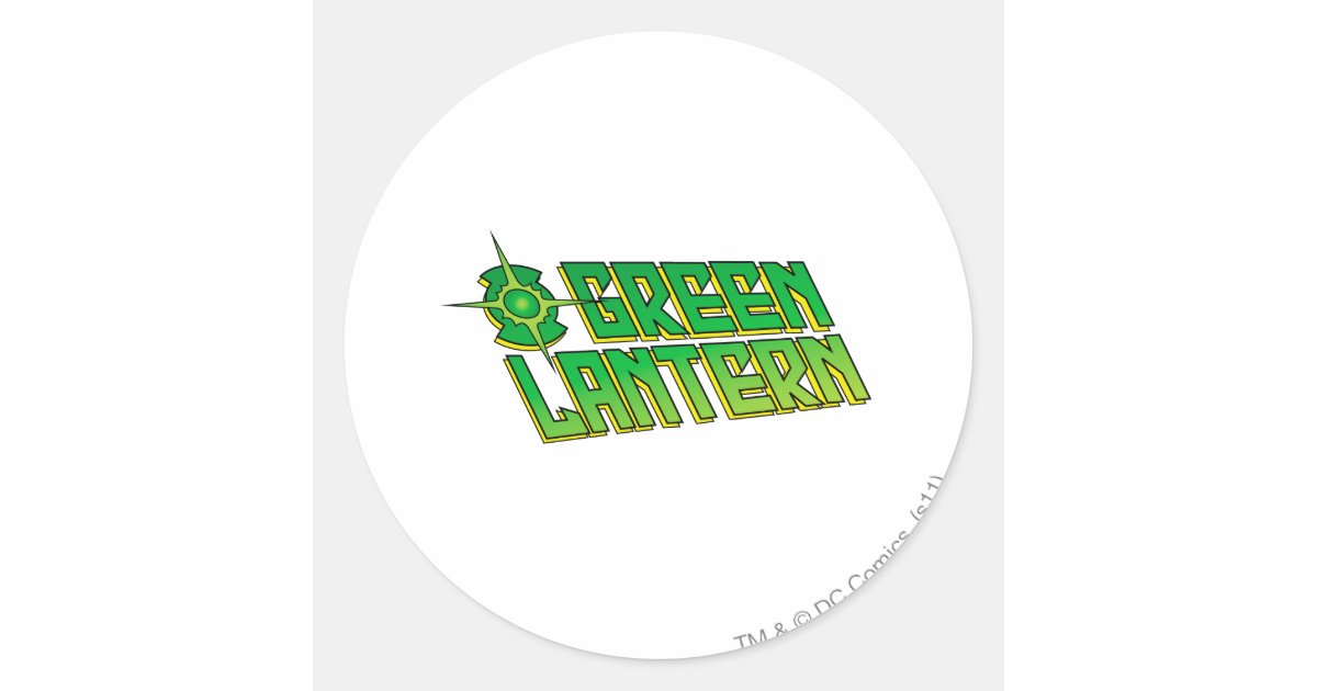 Green Lantern Logo - Slanted Classic Round Sticker | Zazzle