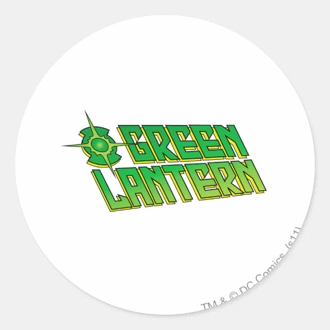 Green Lantern Logo - Slanted Classic Round Sticker | Zazzle