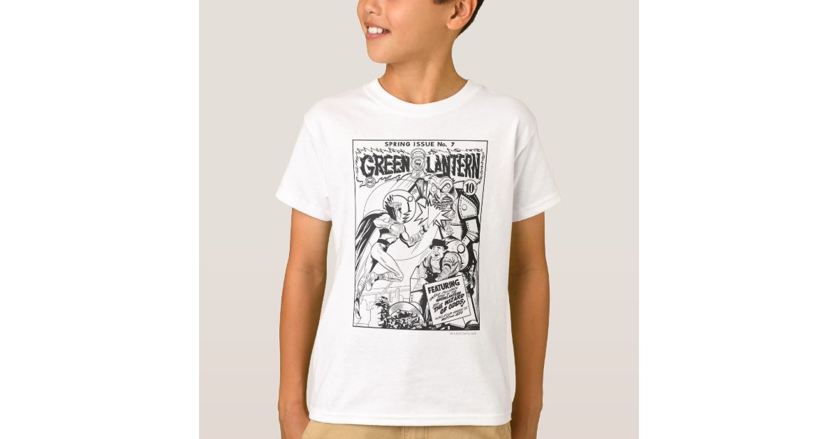 Green Lantern vs The Wizard of Odds, Black and Whi T-Shirt | Zazzle