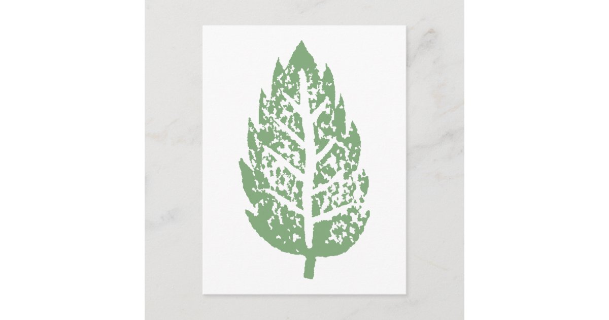 Green Leaf customizable Postcard | Zazzle