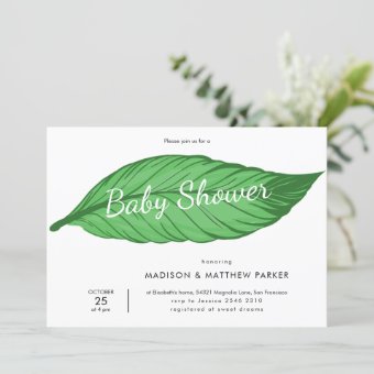 Green Leaf Invitation | Zazzle