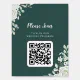 Green Leaf QR Code Wedding Foam Board | Zazzle