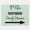 Green Leaves Family Reunion Direction Yard Sign | Zazzle