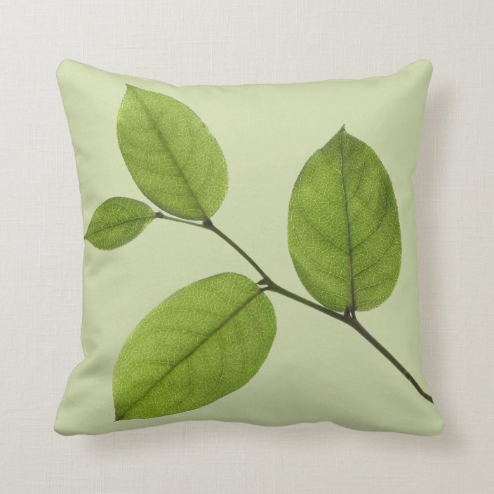 Green Leaves Tree Twig Nature pillow | Zazzle.com