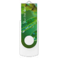 Green leaves USB swivel flash drive 8GB | Zazzle