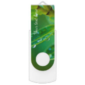 Green leaves USB swivel flash drive 8GB | Zazzle