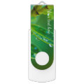 Green leaves USB swivel flash drive 8GB | Zazzle