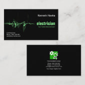 Green Lightning Electrical Strike Electrician Business Card | Zazzle
