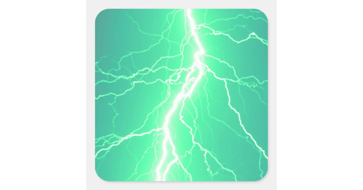 Green Lightning Strike - Sticker | Zazzle